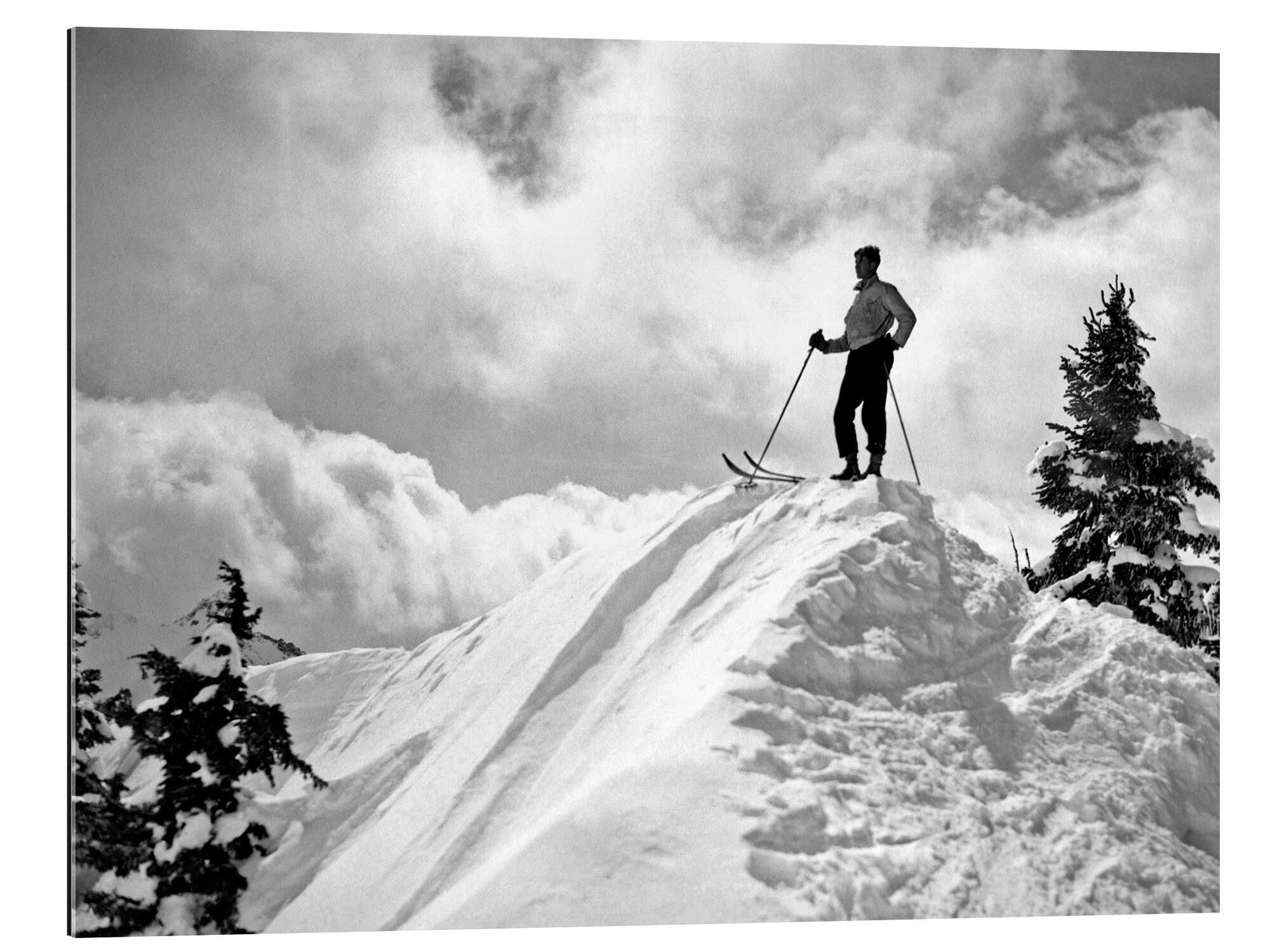 Posterlounge Xxl Wandbild Vintage Ski Collection Skifahrer Auf Dem