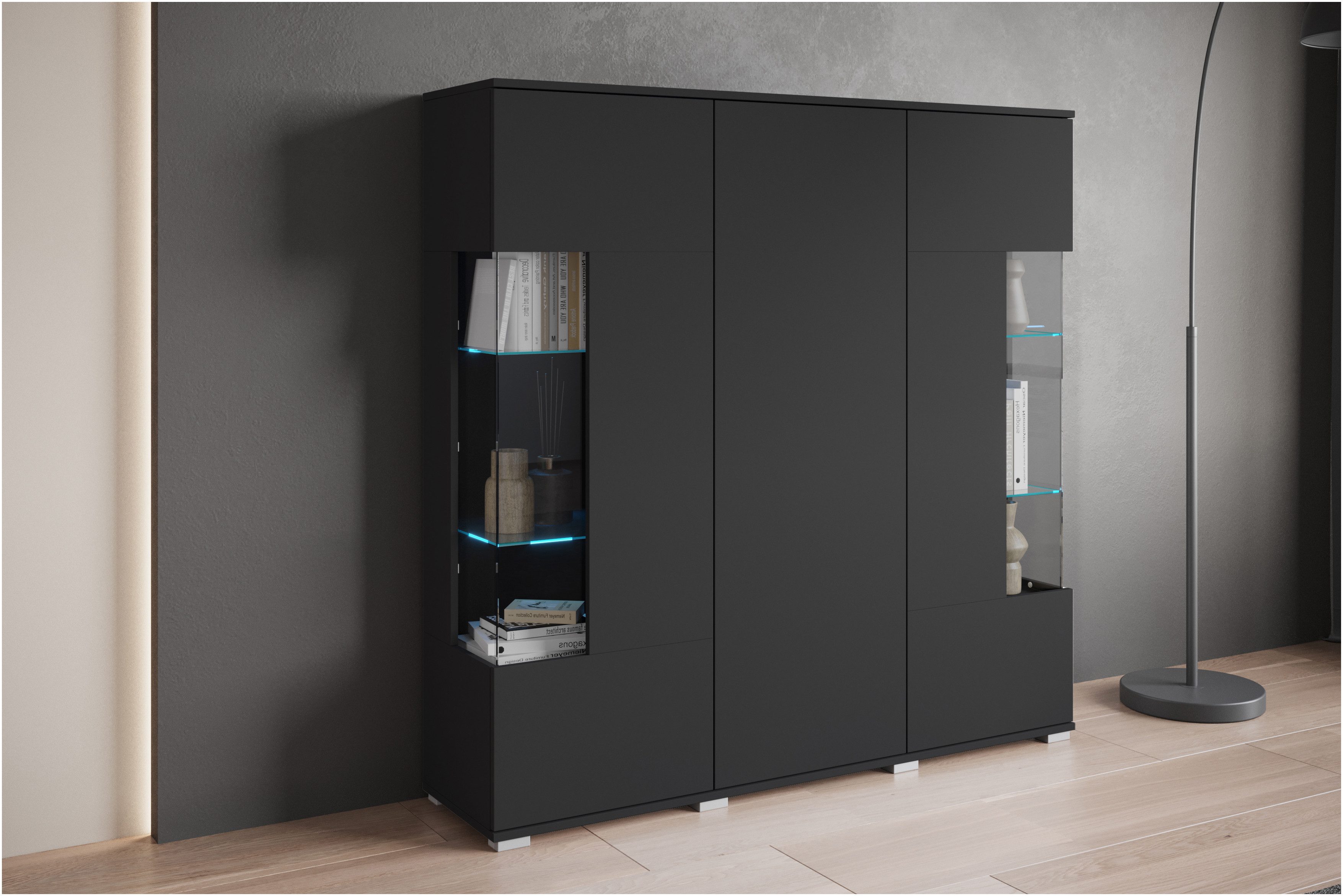 Matte schwarze Highboards online kaufen | OTTO