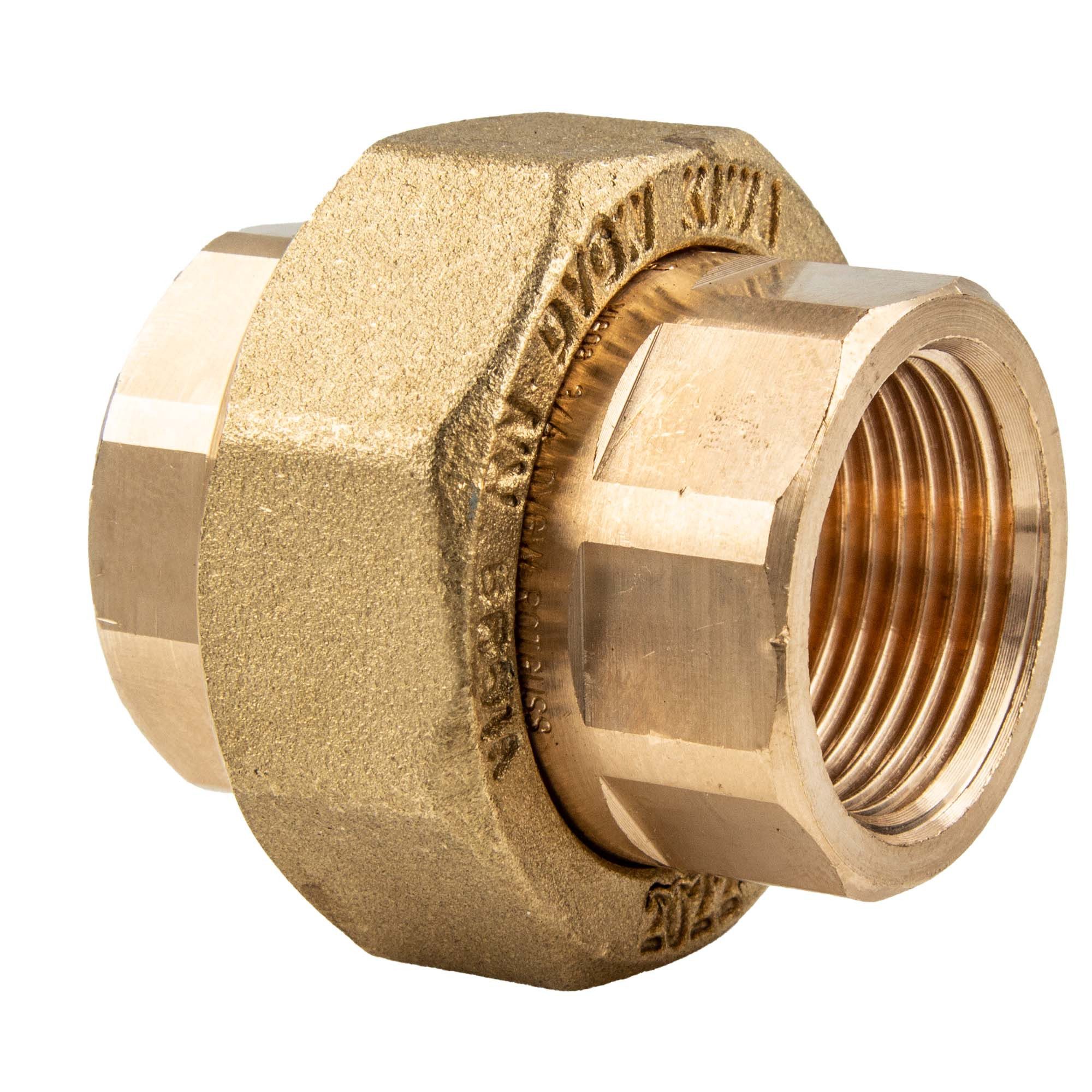 Viega Gewindefitting Rotguss Verschraubung IG/IG Typ 3330 flachdichtend, 1/4 Zoll