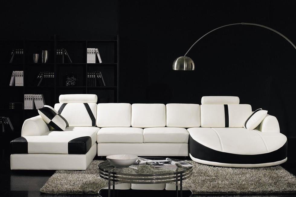 Jvmoebel Ecksofa Ecksofa Ledersofa Polster Wohnlandschaft Couch Sofa U