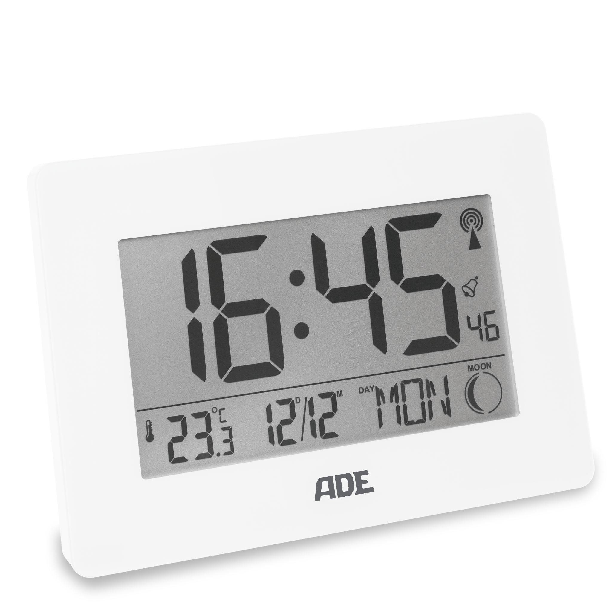ADE Funktischuhr Digitale Tischuhr und Wanduhr mit großem Display ...