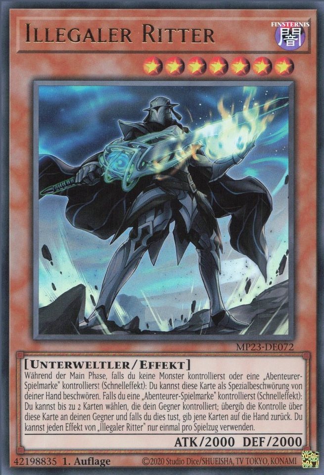 Recollectibles Sammelkarte Yugioh Karte Illegaler Ritter Deutsch Yu Gi