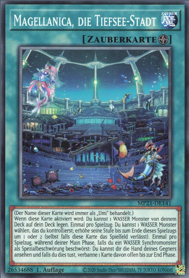 Recollectibles Sammelkarte Yugioh Karte Magellanica Die Tiefsee Stadt