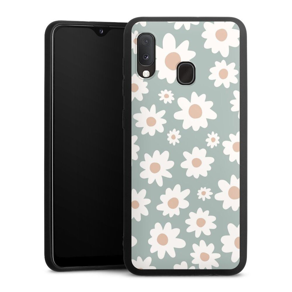 DeinDesign Handyhülle Gänseblume Muster Blumen Daisy Flower Seamless Pattern Green, Samsung ...