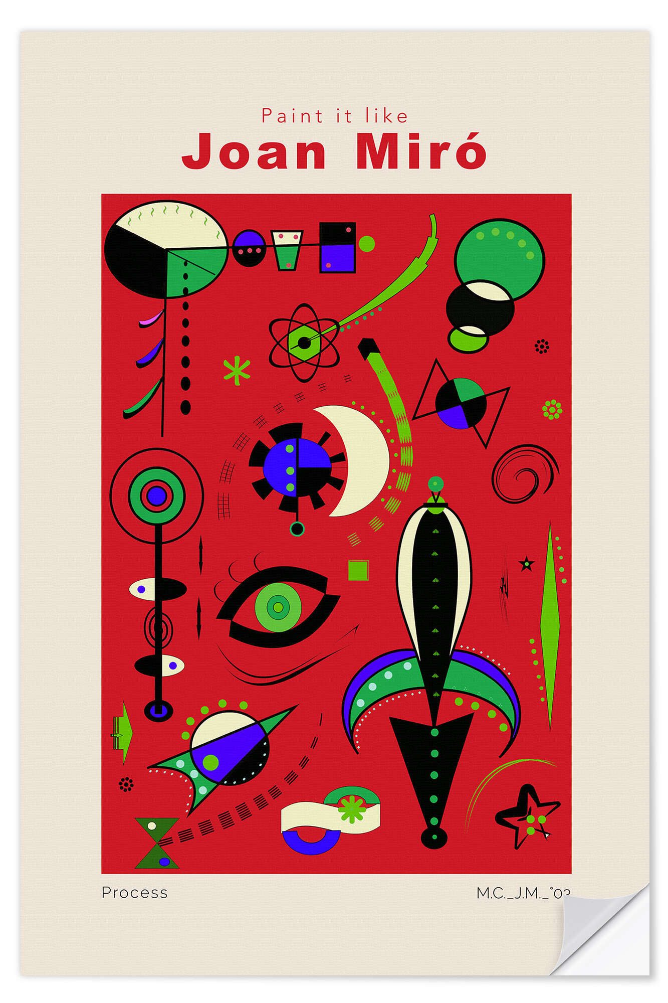 Posterlounge Wandfolie Exhibition Posters Joan Miró Process