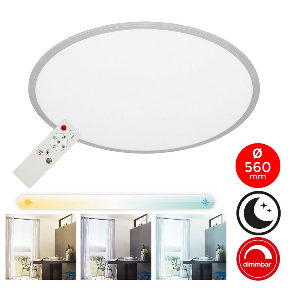 Briloner Leuchten Led Panel Tokio 1 Flammig Deckenlampe Dimmbar