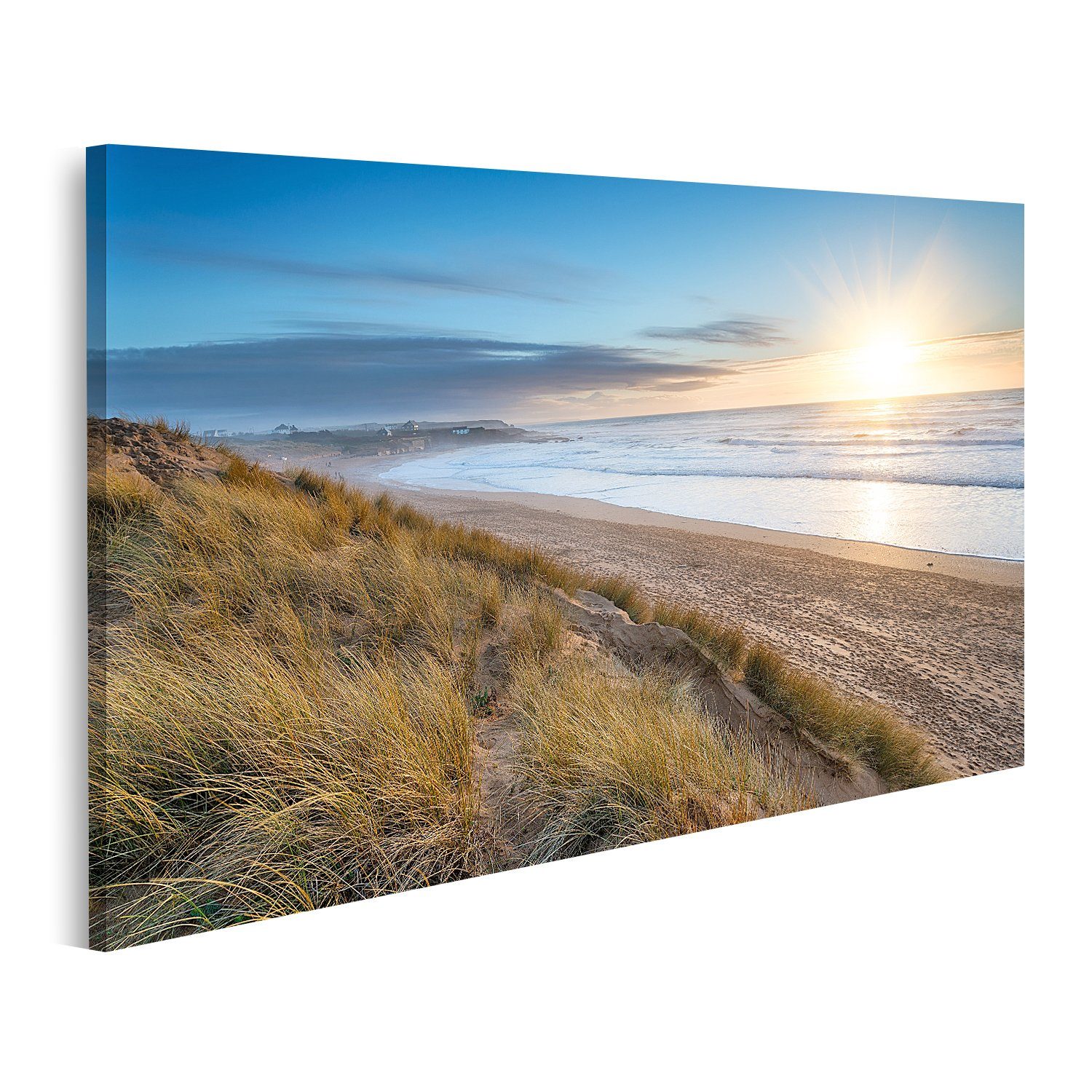 islandburner Leinwandbild »Bild auf Leinwand Constantine Bay An Der Atlantikküste Von Cornwall ...