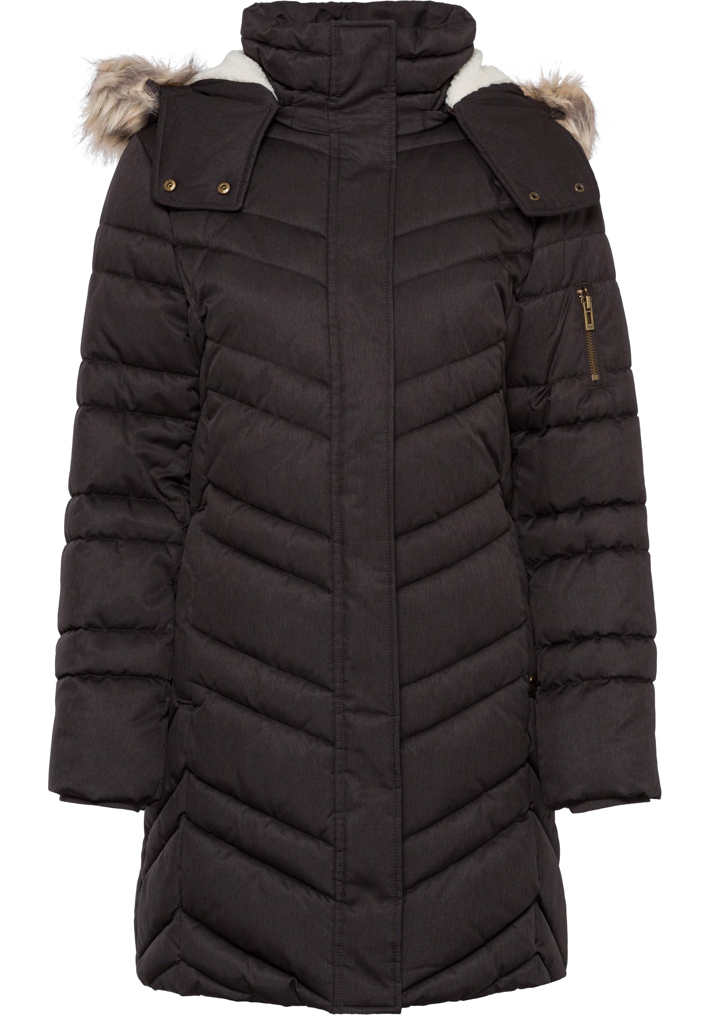Edc By Esprit Steppmantel Mit Abnehmbarer Kapuze Und Abnehmbarem