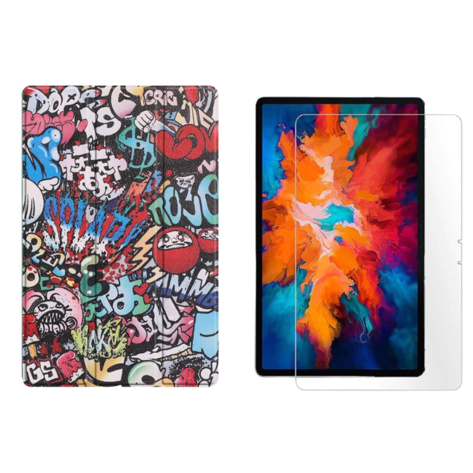 Lobwerk Tablet Hülle 2in1 Set Hülle Folie Für Lenovo Tab P11 Pro Tb
