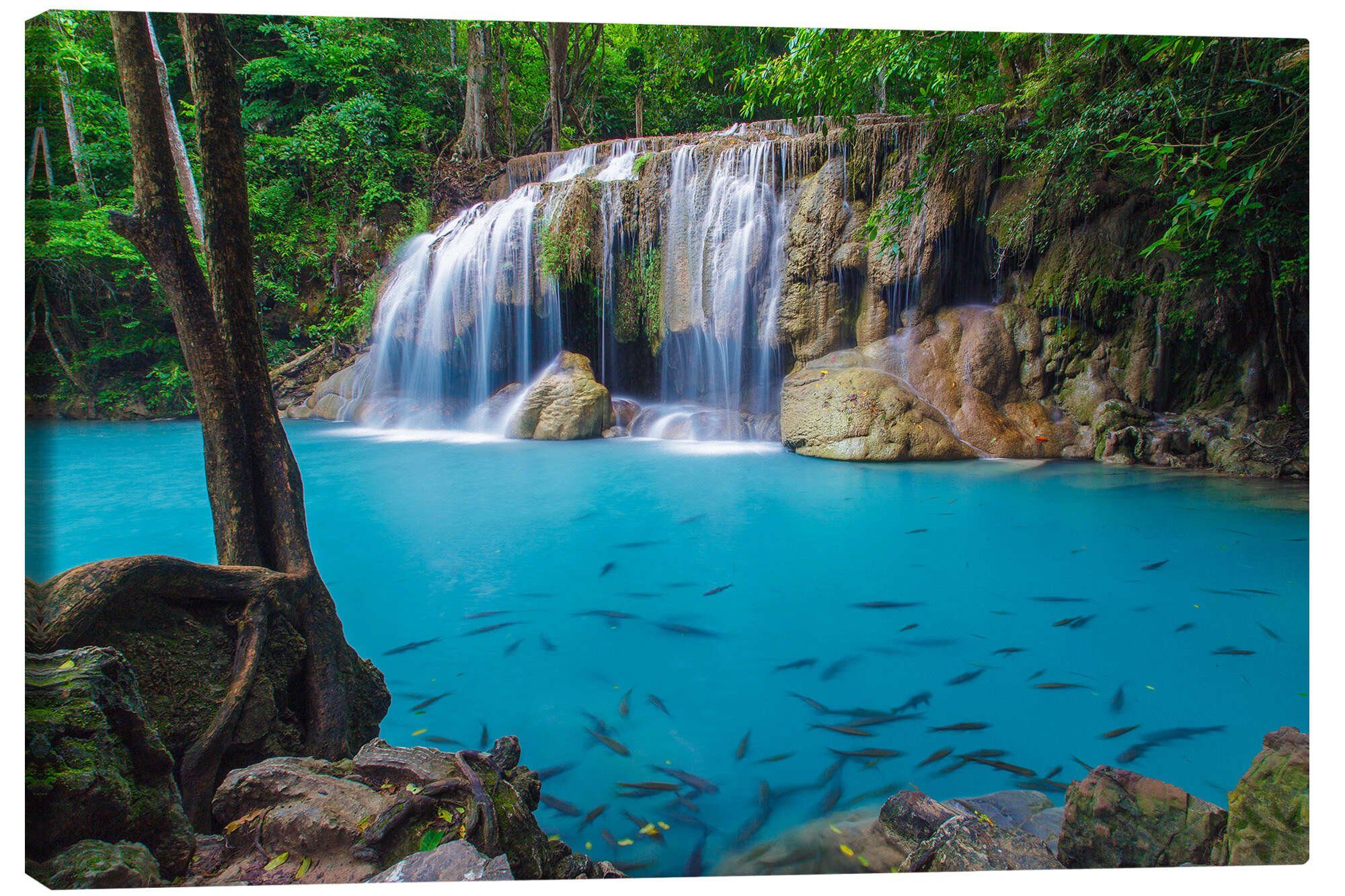Posterlounge Leinwandbild Editors Choice Erawan Wasserfall Fotografie