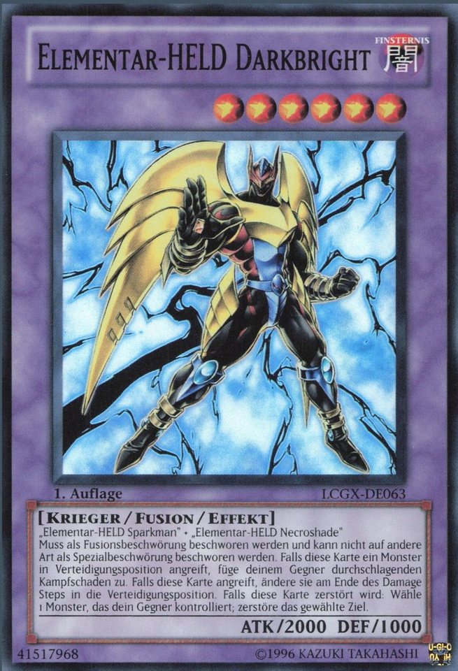 Recollectibles Sammelkarte Yugioh Karte Elementar Held Darkbright Yu