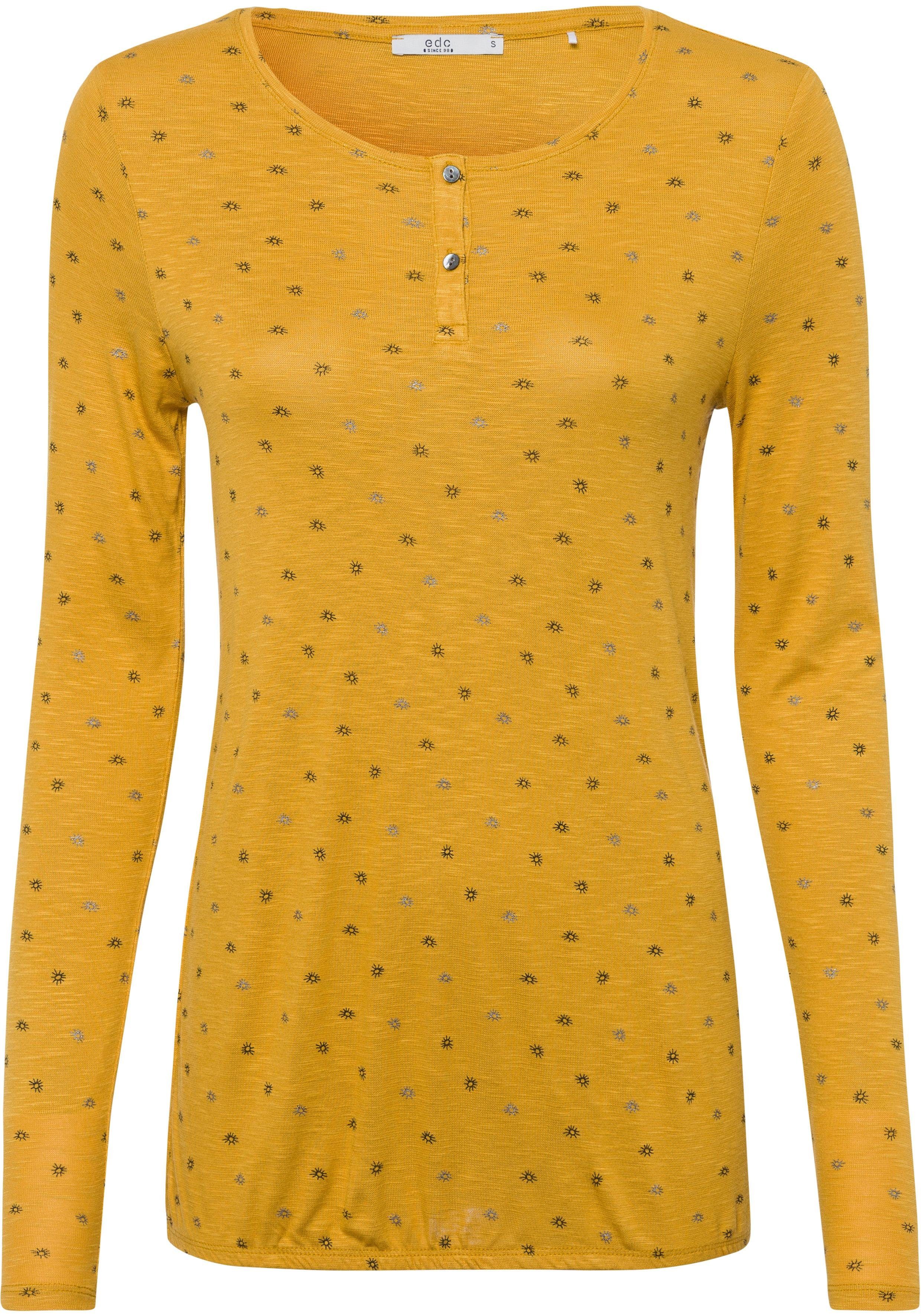 Edc By Esprit Langarmshirt Mit Gummibund Am Rumpfabschluss Online