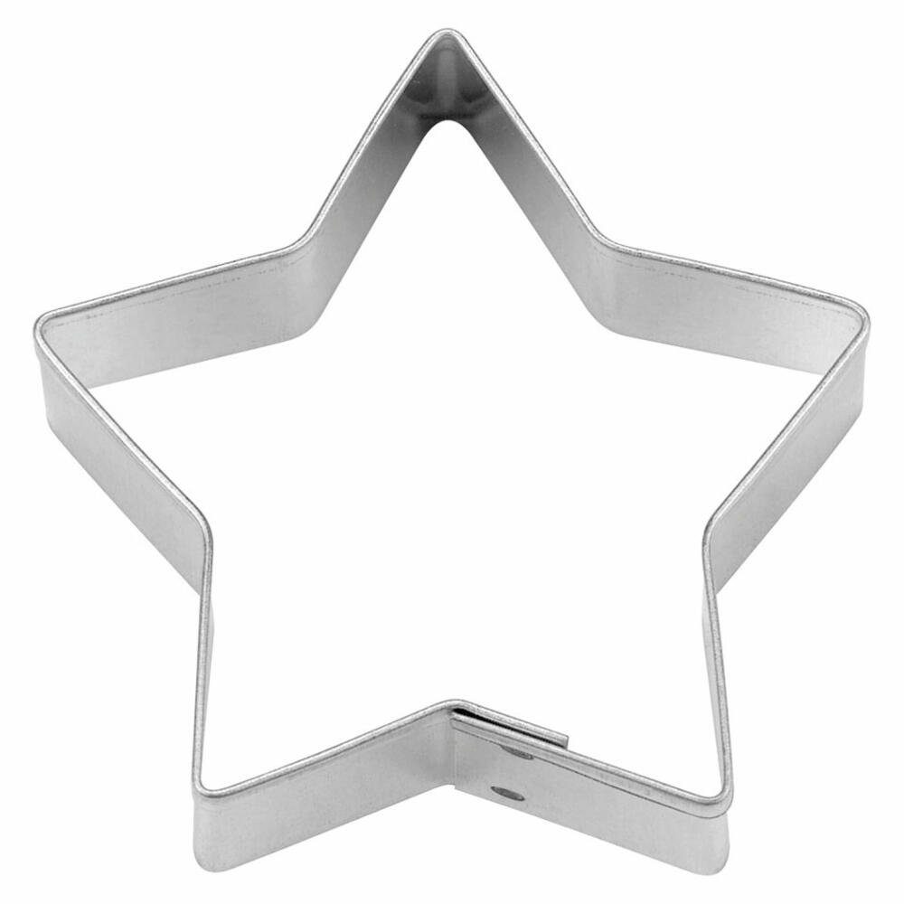 STÄDTER Ausstechform Stern 5-zackig Edelstahl 5 cm, Edelstahl, Motiv ...