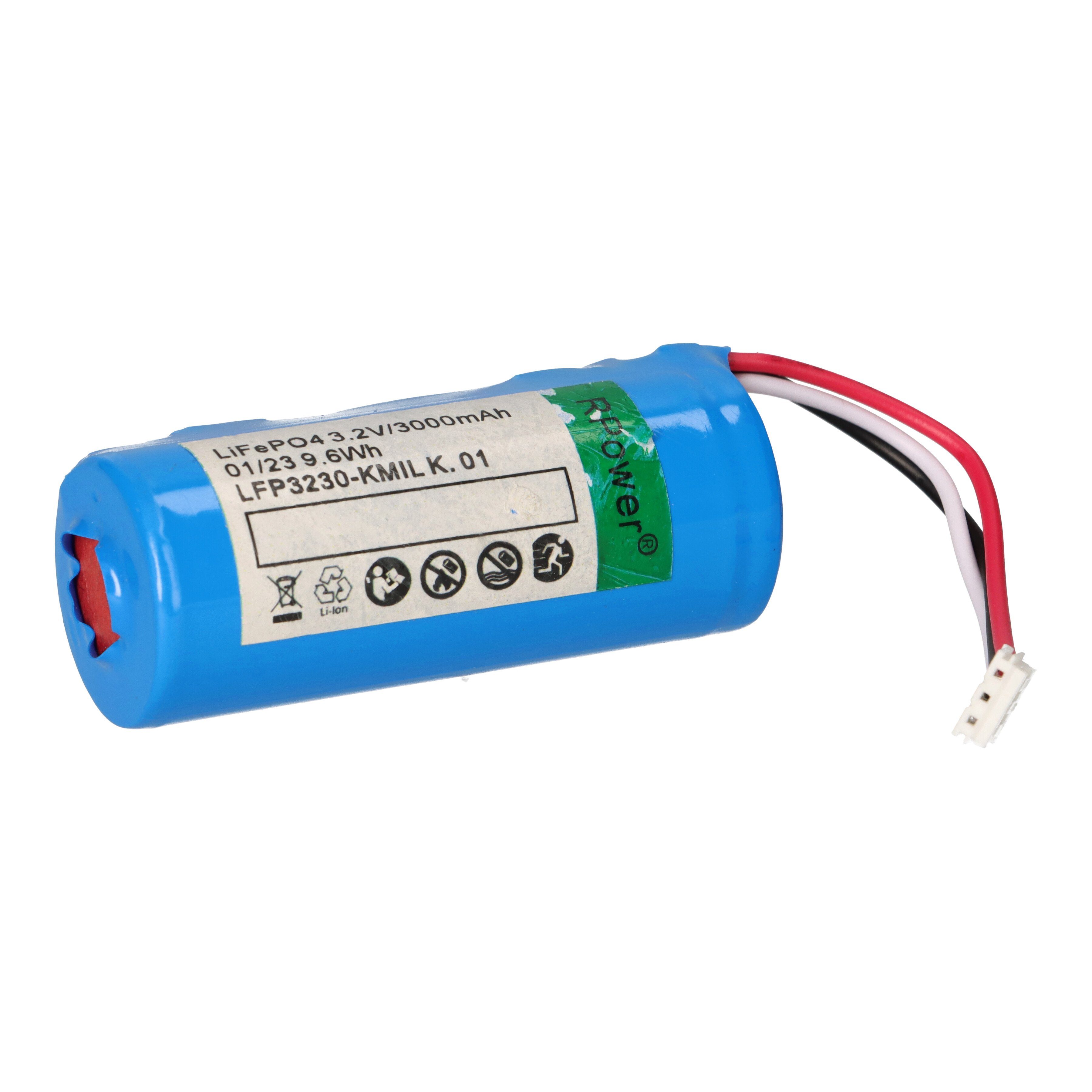 Akkuman.de LiFePO4 Akku 3,2V 2,8Ah passend f. LED EB-Leuchte NLILDK423S Akkupacks