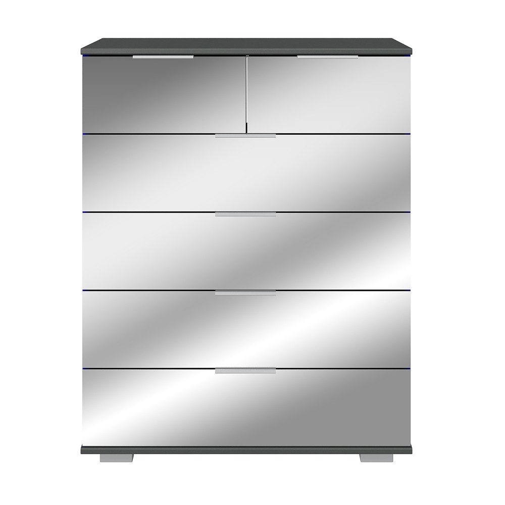 Lomadox Kommode Elstra 43 Graphit Mit Spiegelfront 8210242 Cm