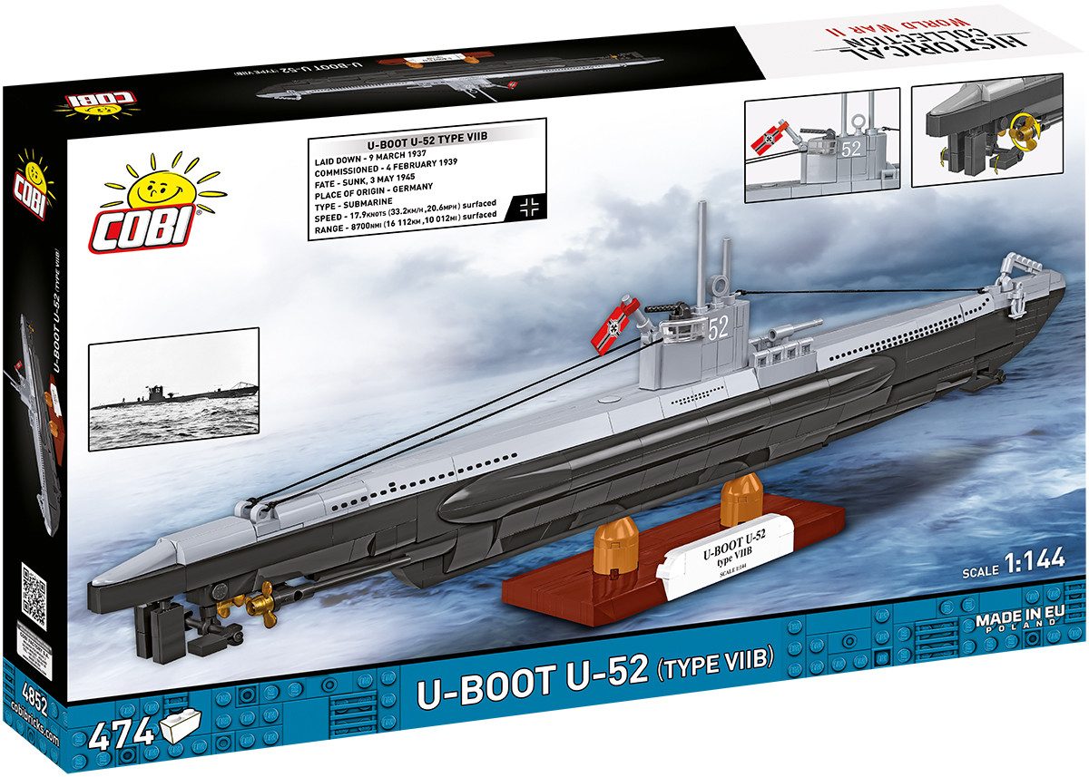 COBI Cobi 4852 U-Boot U-52 (Type VIIB) Spielbausteine
