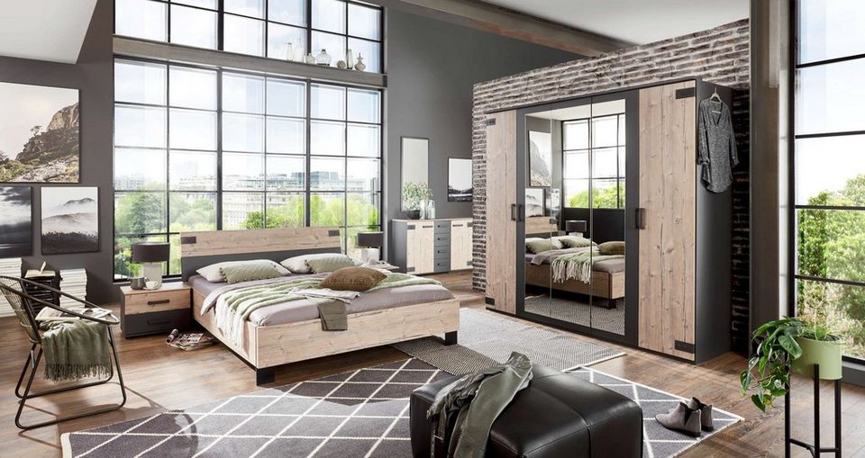 Stylefy Schlafzimmer Set Madrid Viii Edeltanne Graphit Komplett