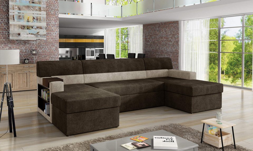 Mf Design Wohnlandschaft Narkos Mit Bettfunktion Farb And Seitenwahl