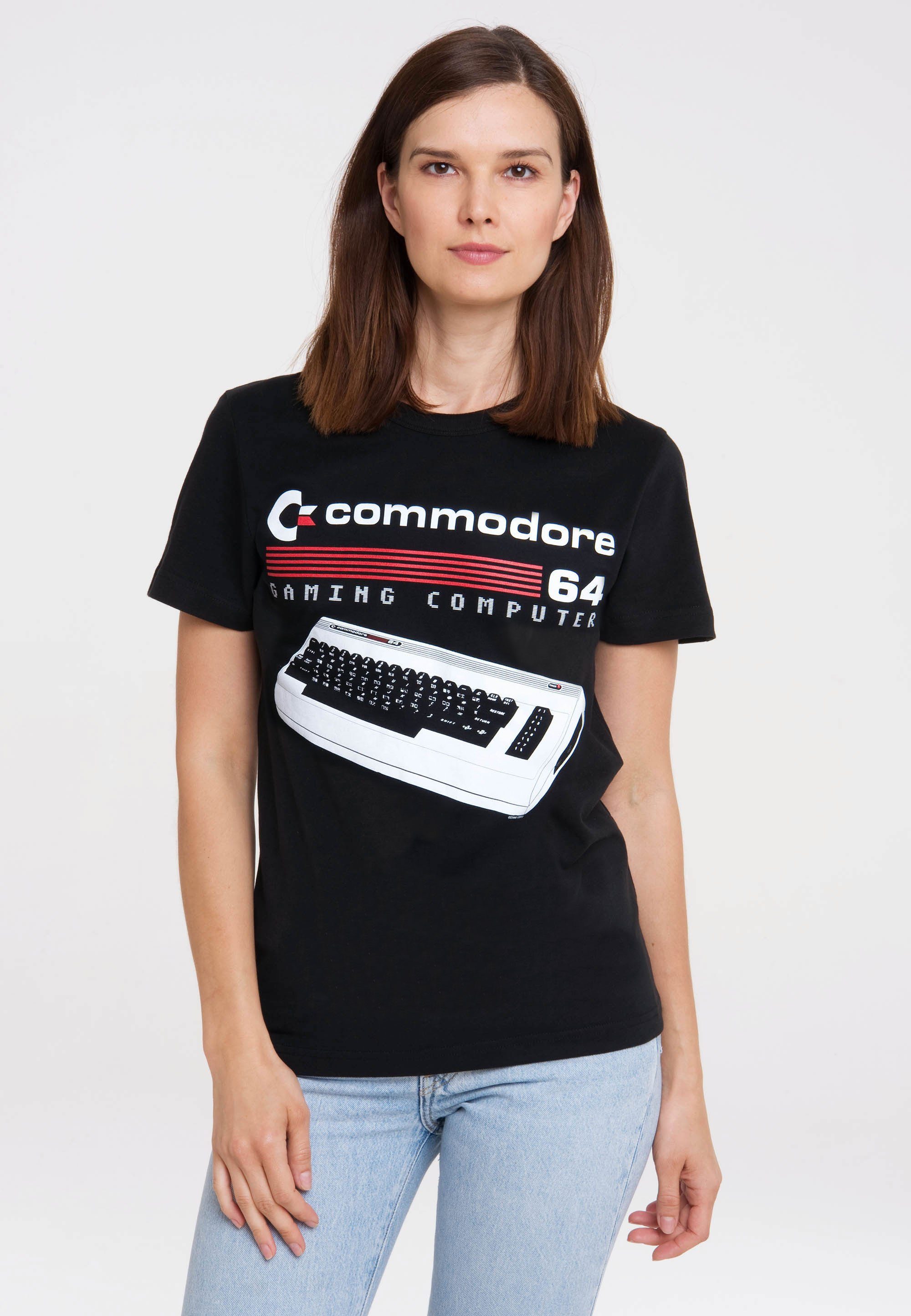 LOGOSHIRT T-Shirt Commodore - Gaming Computer mit coolem Print