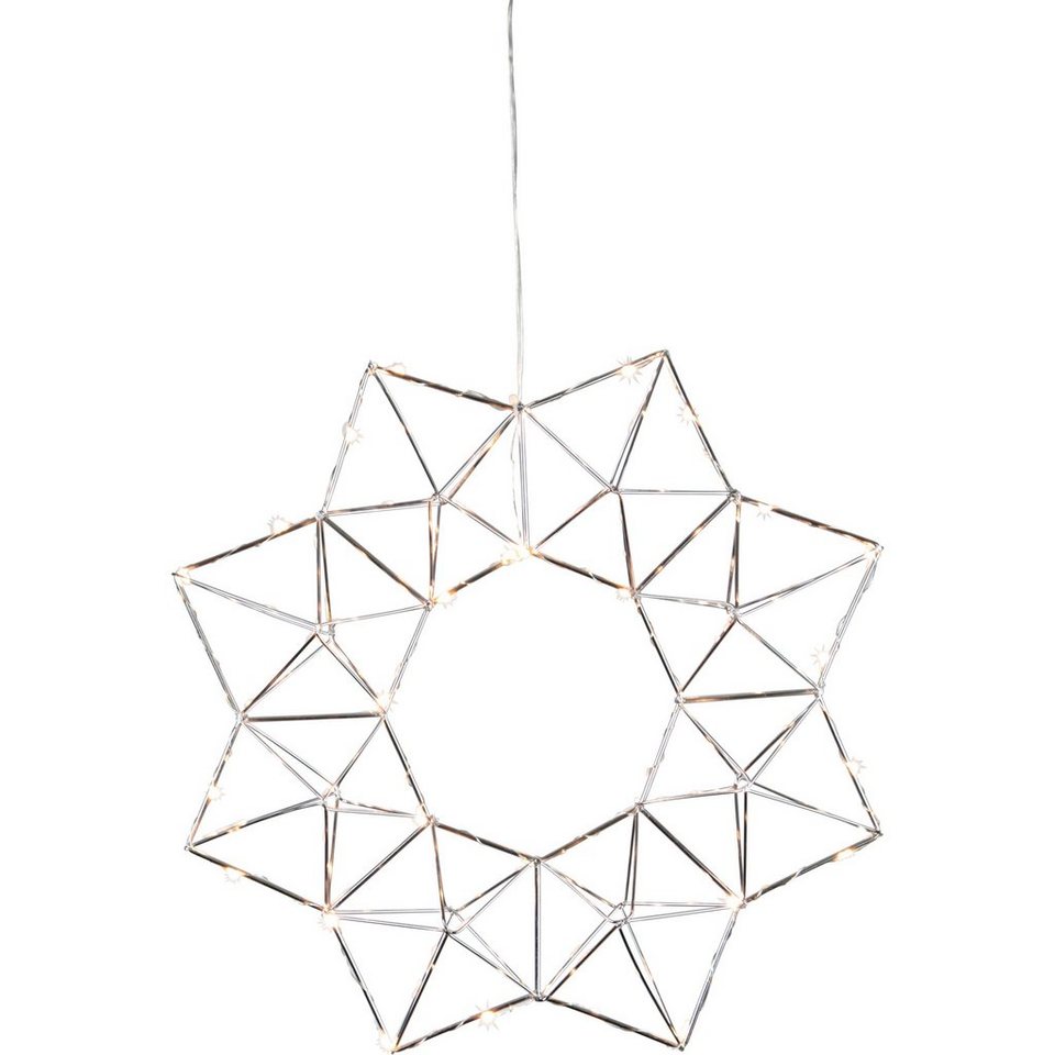 Star Trading Dekokranz Led Deko Kranz Edge Silber Ø 40cm Led Deko