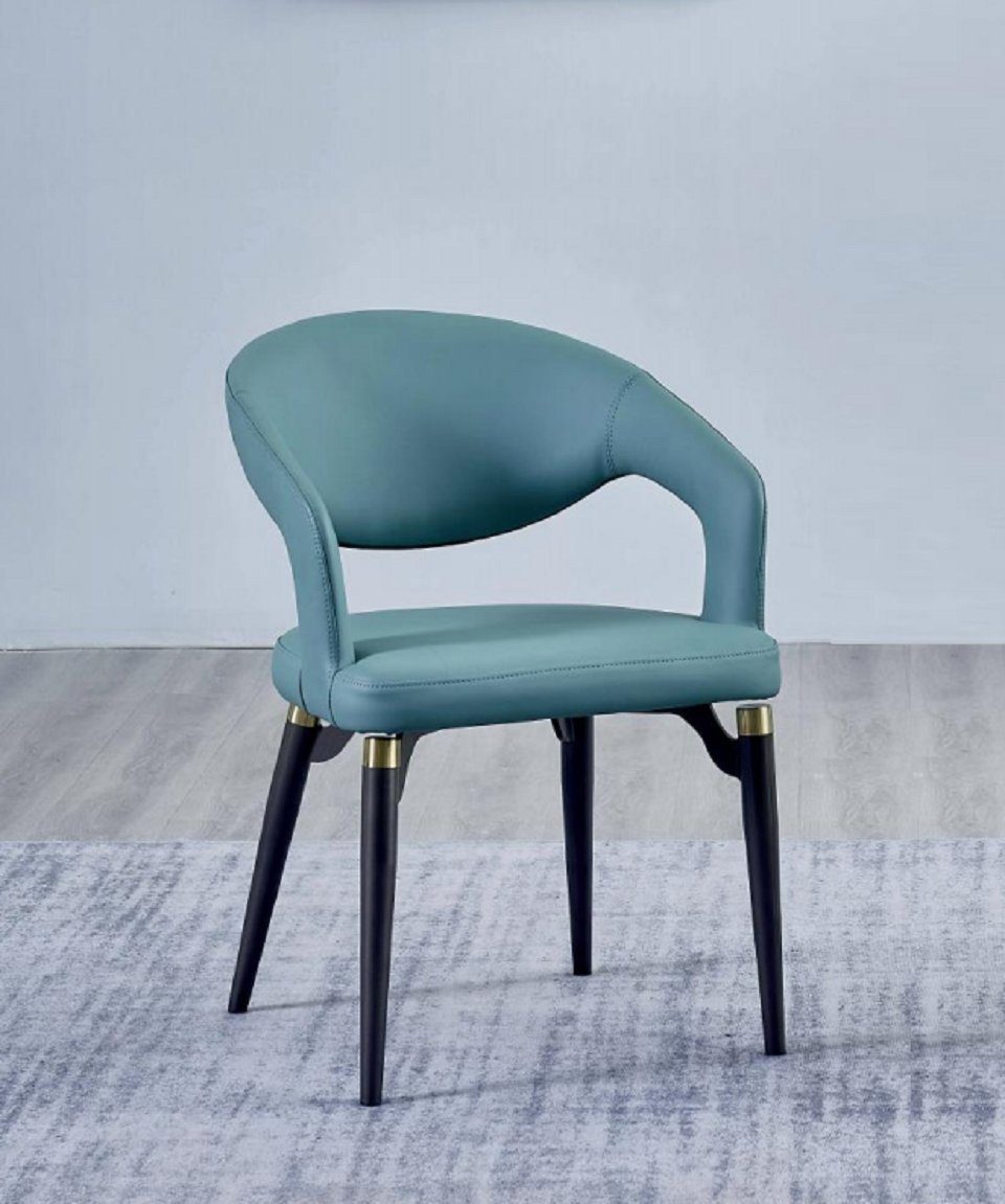 Jvmoebel Esszimmerstuhl Blauer Esszimmer Stuhl Luxus 1 Sitzer Stilvolle
