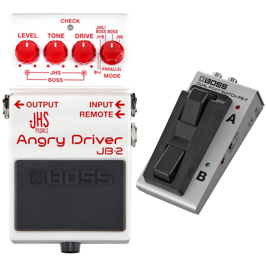 Boss by Roland E-Gitarre Boss JB-2 Angry Driver Overdrive mit FS-7 Switch