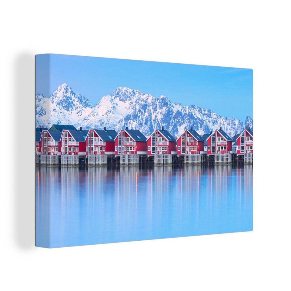 Onemillioncanvasses® Leinwandbild Typische Fischerhäuser An Der Küste
