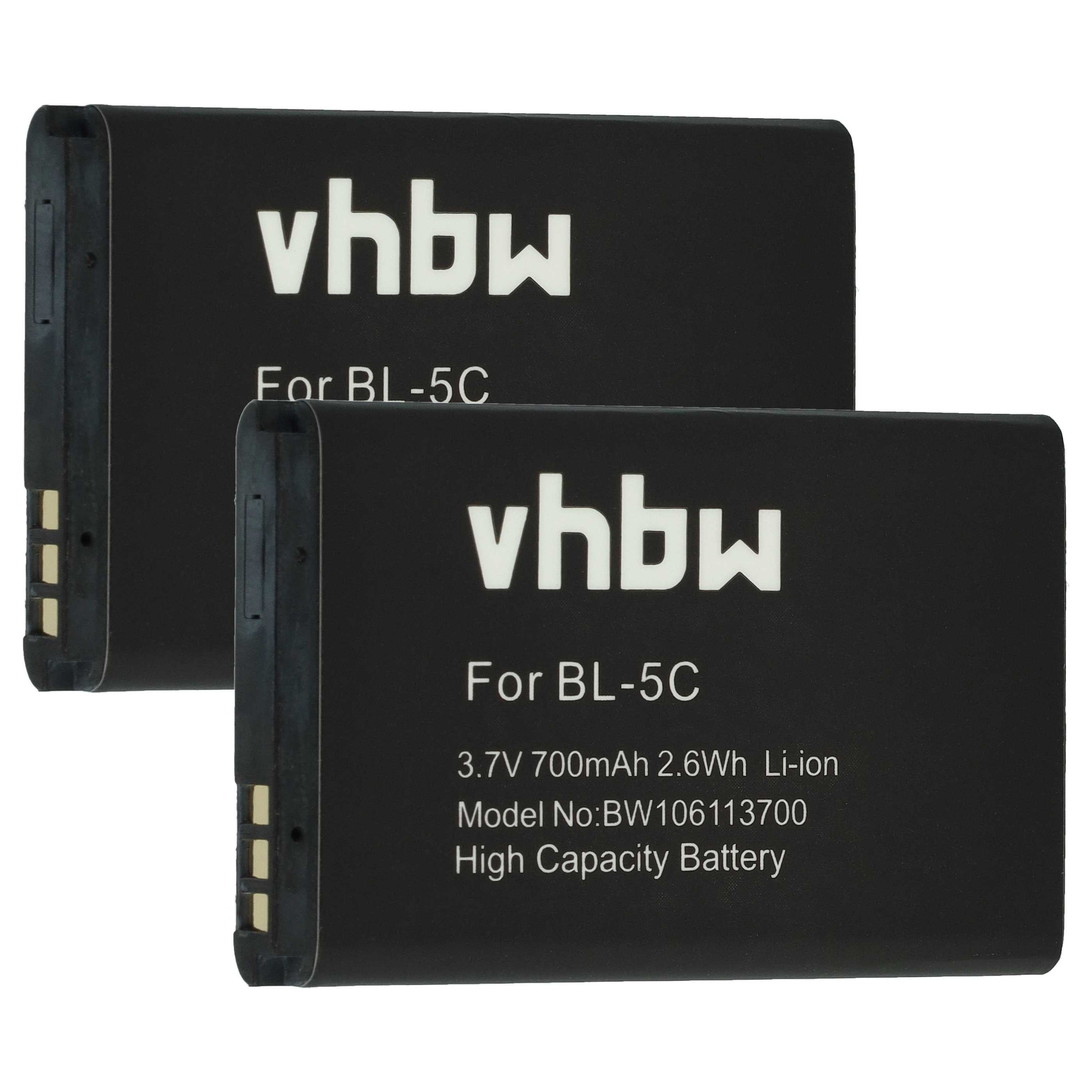 vhbw Akku Ersatz für Lark Bjorn BL-6SP für Mobilfunk (700 mAh, 3,7 V, Smartphone-Akku Akku Li ...