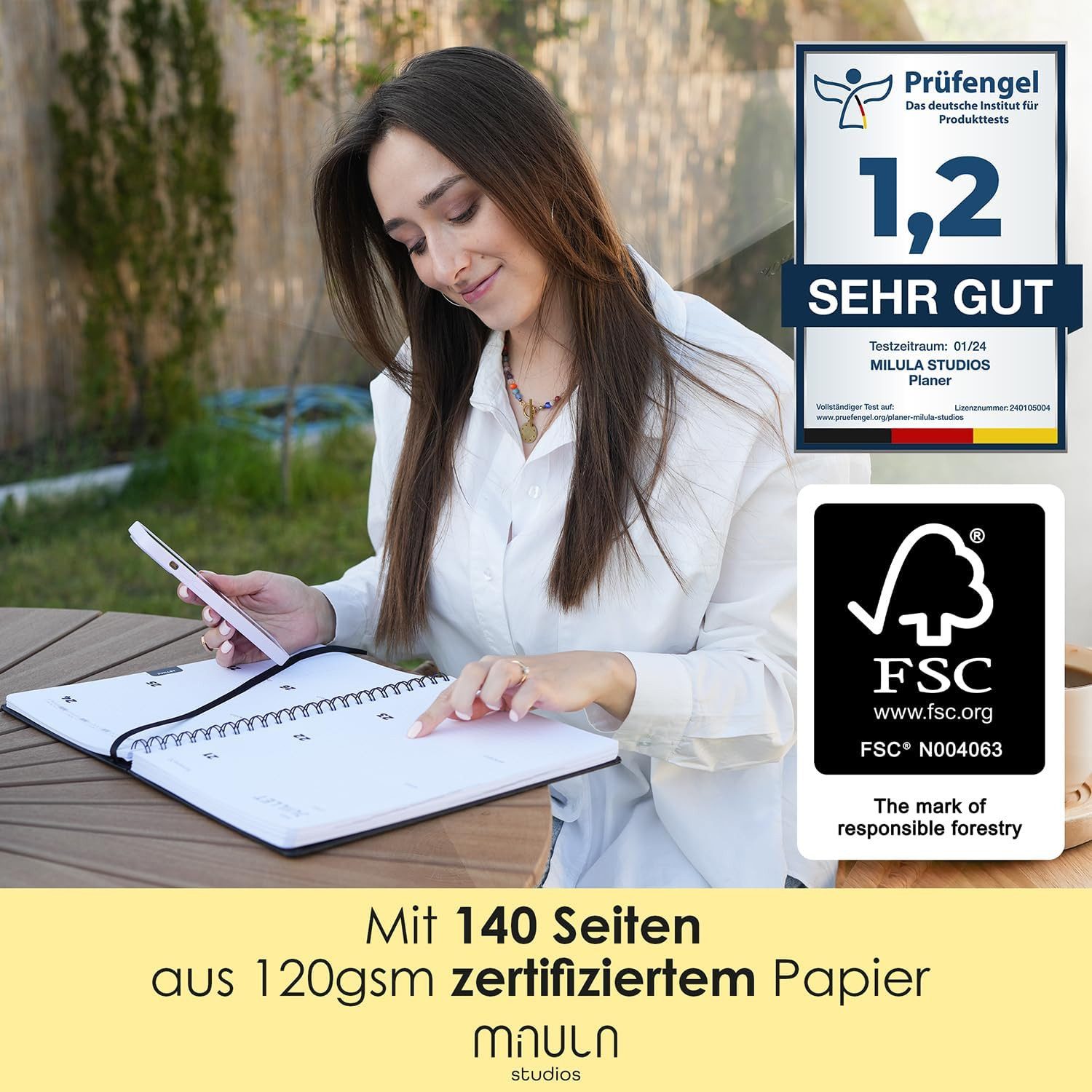 Milula Studios Terminplaner Terminplaner 2025 - Minimalistischer ...