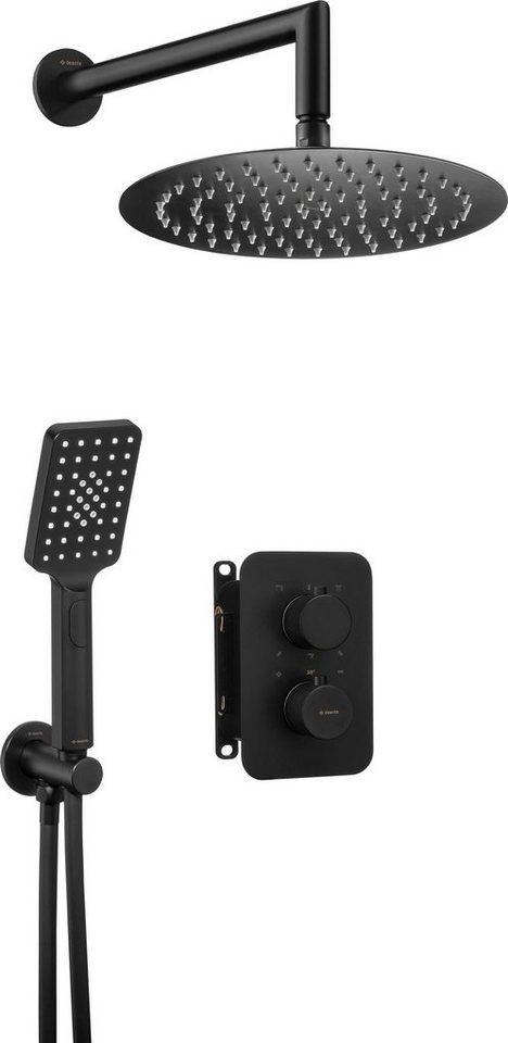 Trizeratop Unterputzarmatur Unterputz Duschsetmit Thermostatischer Schwarz
