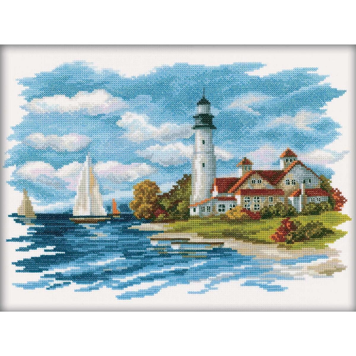 RTO Kreativset RTO Kreuzstich Set "Schönheit am Meer" M198, Zählmuster, 34x25 cm, (embroidery ...