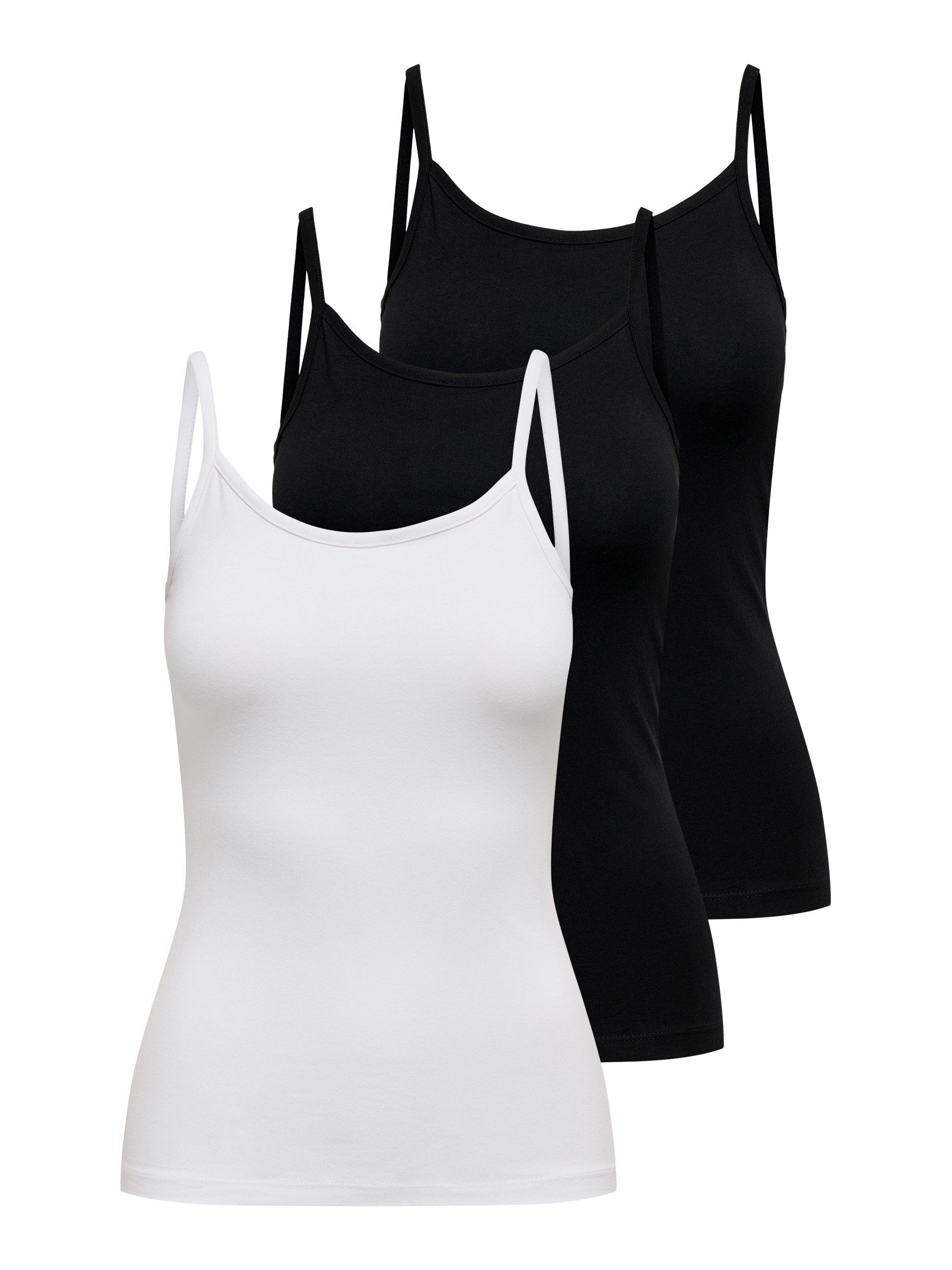 ONLY Spaghettitop ONLLOVE STRAP SINGLET 3 PACK CS JRS (Packung, 3-tlg ...