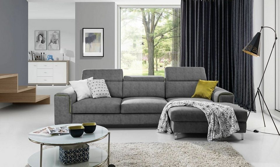 Jvmoebel Ecksofa Schlafsofa Sofa Polster Wohnzimmer Ecksofa Textl Sitz
