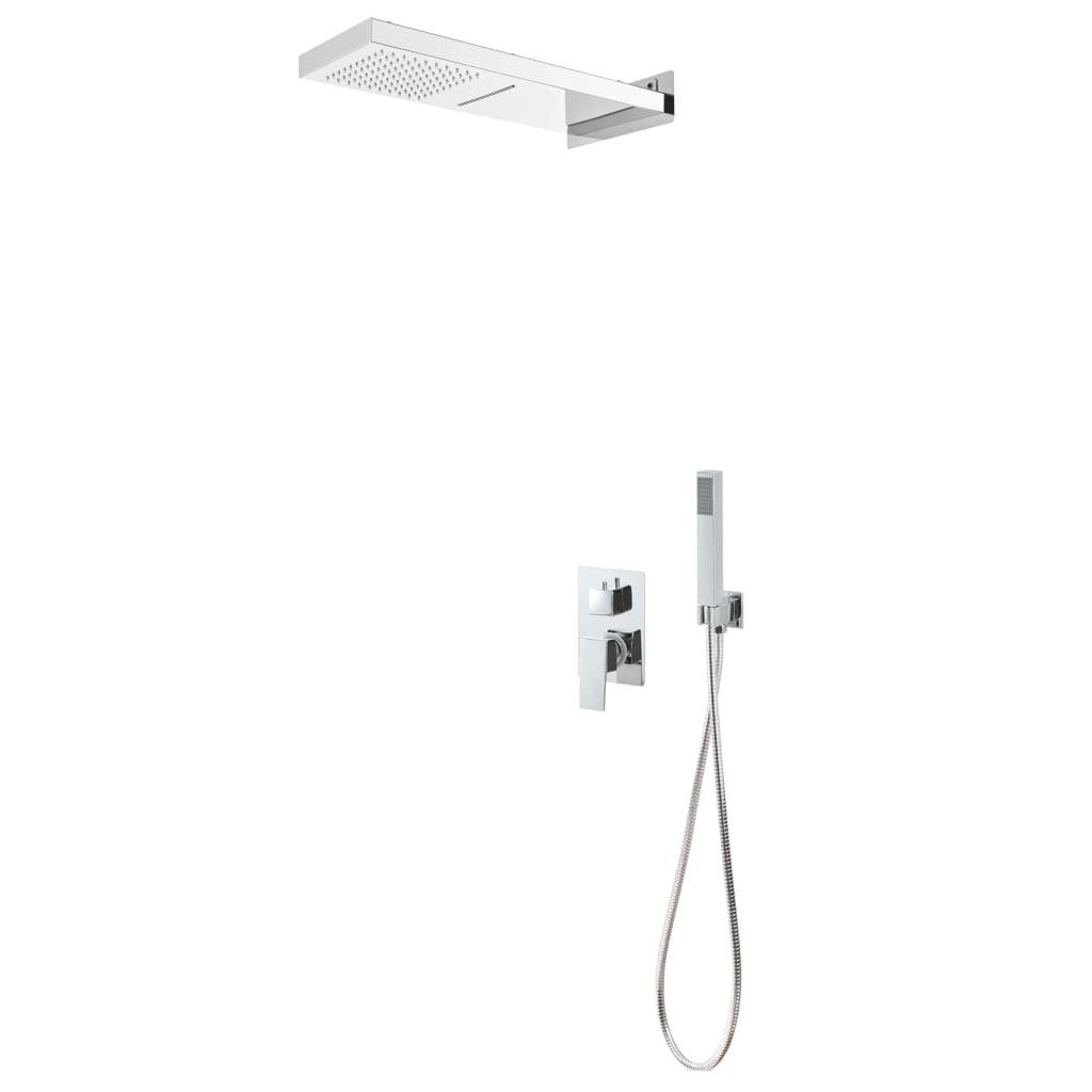 vidaXL Duschsystem Duschsystem Edelstahl 201 Silbern, Höhe 9 cm