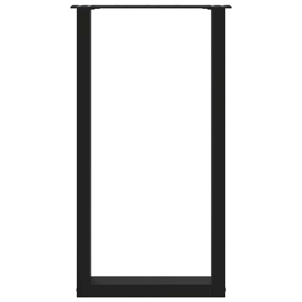 vidaXL Tischgestell Schwarz - 50 x 90-91 cm Couchtischbeine U-Form 2 ...