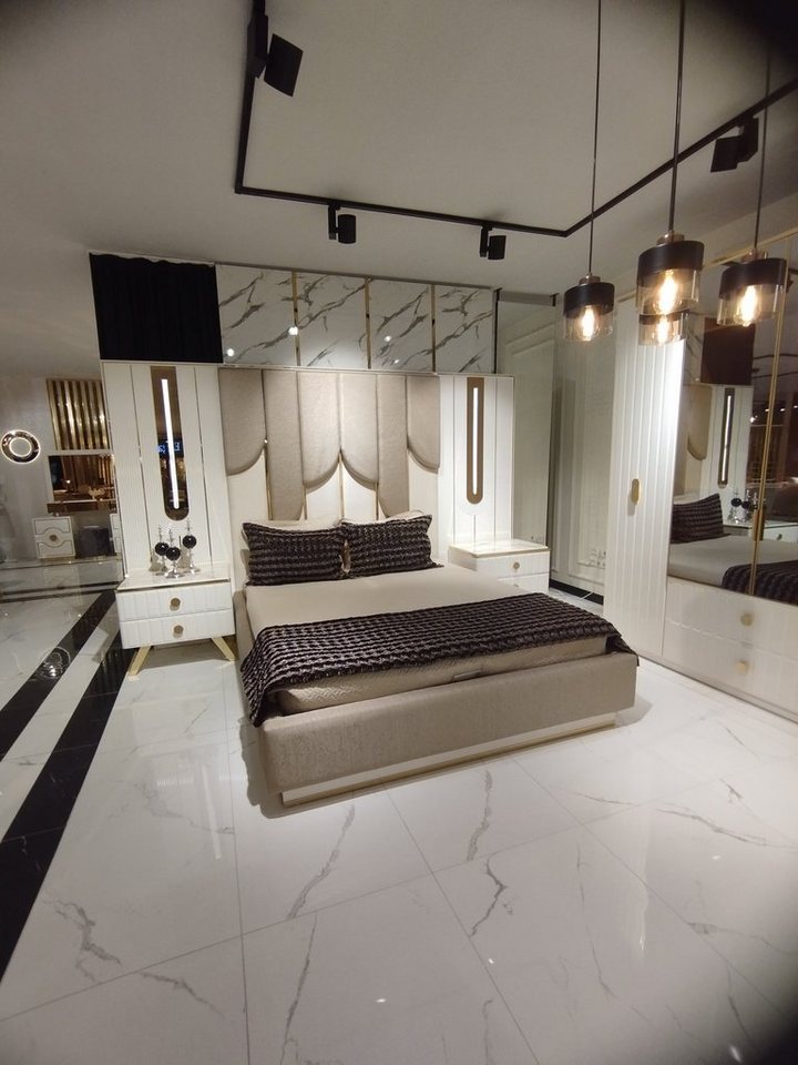 Jvmoebel Schlafzimmer Set Schlafzimmer Set Bett Betten Nachttisch