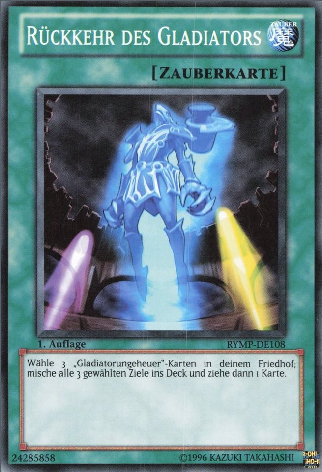 Recollectibles Sammelkarte Yugioh Karte Rückkehr Des Gladiators Yu Gi