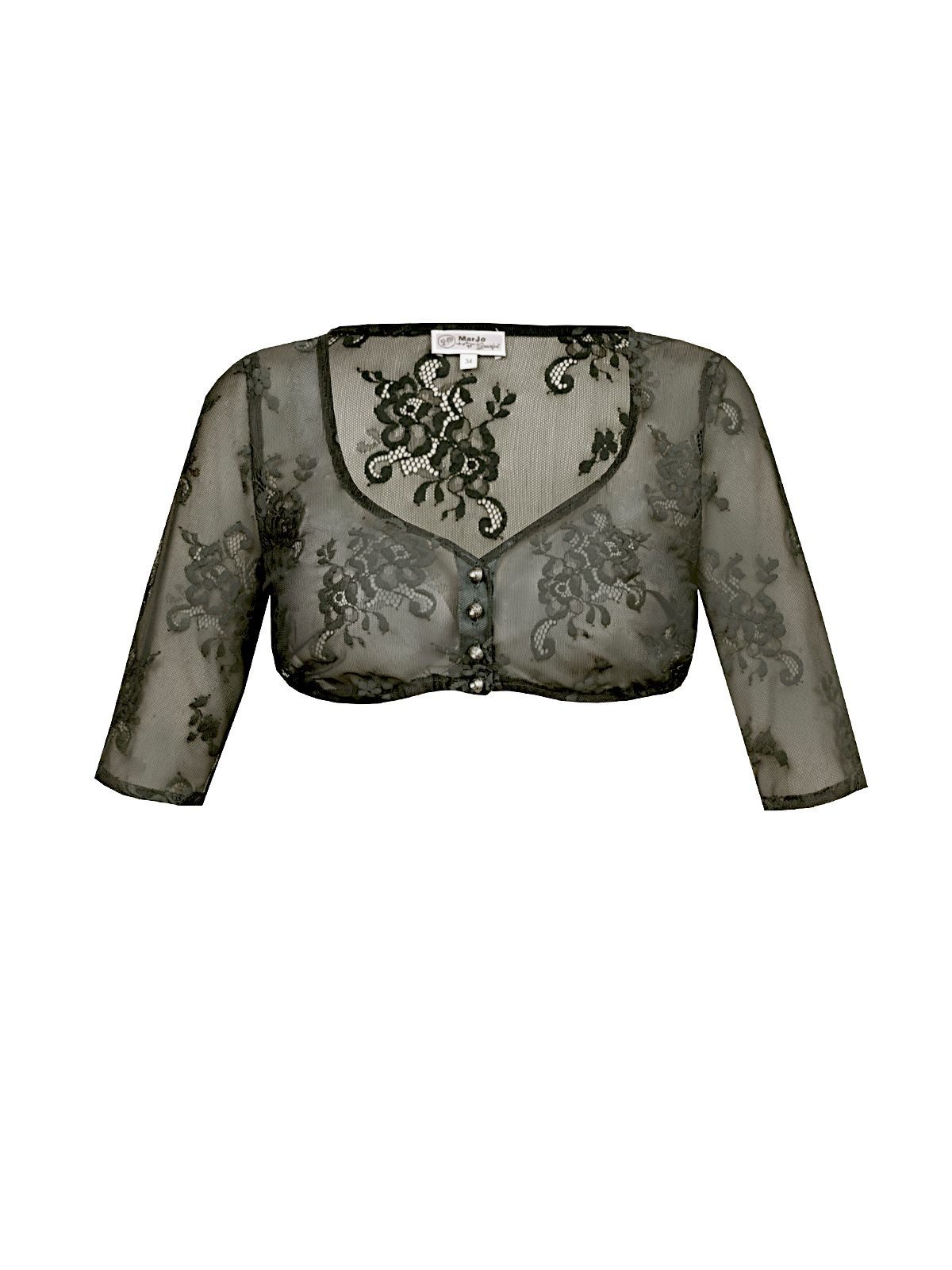 MarJo Dirndlbluse Dirndlbluse HANNI-MARIA flaschengrün