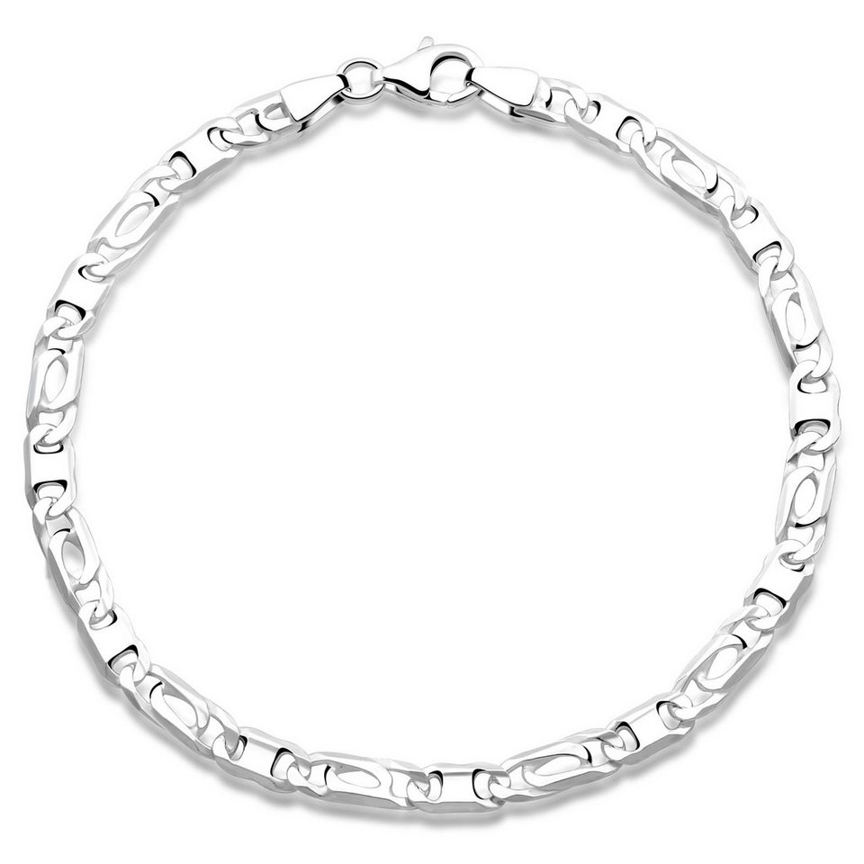 Tony Fein Silberarmband Griechisches Armband 4mm 925er Silber Massiv ... Tony Fein Silberarmband Griechisches Armband 4mm 925er Silber Massiv ...