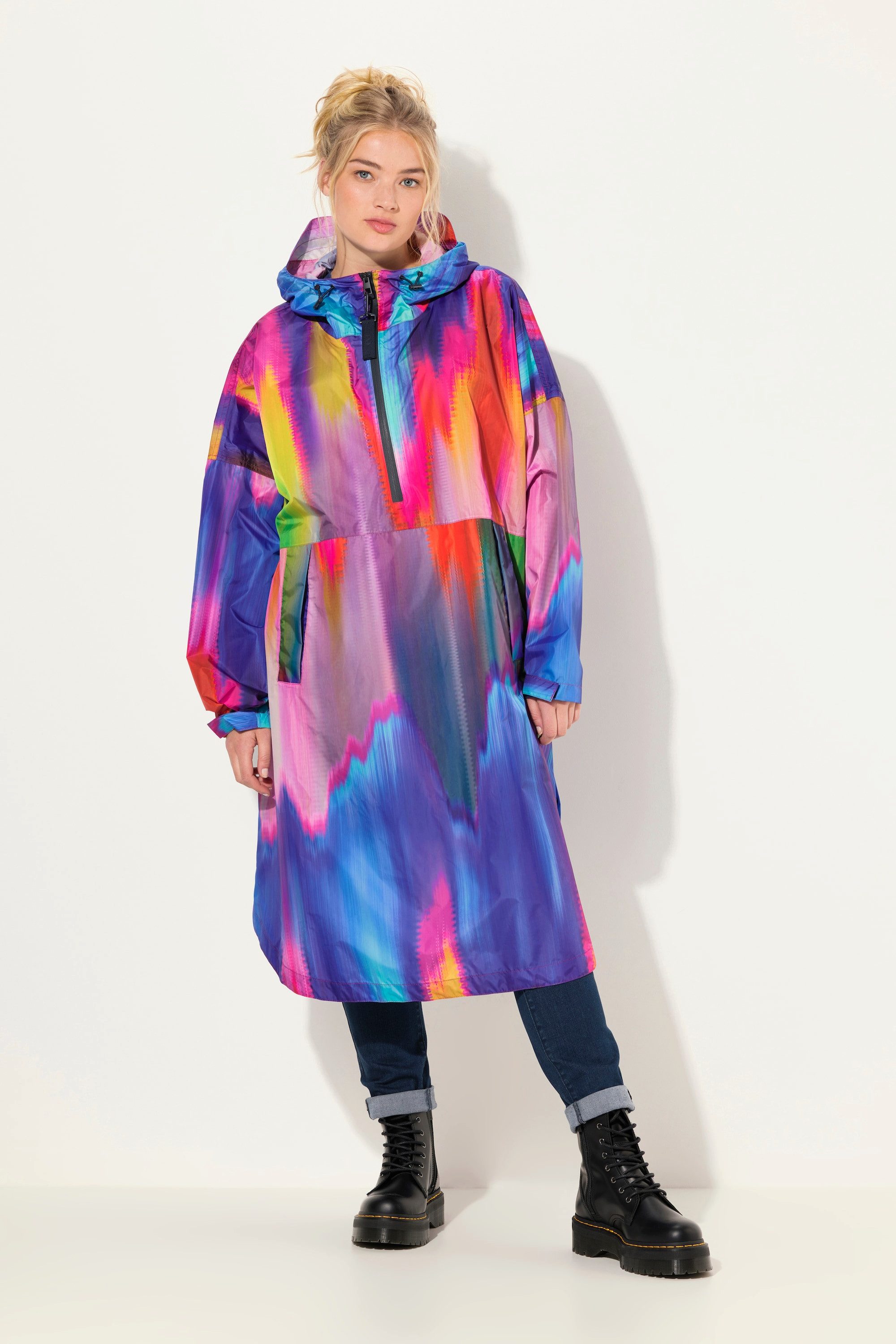 Laurasøn Funktionsjacke Funktions Regencape Unisex Print Kapuze