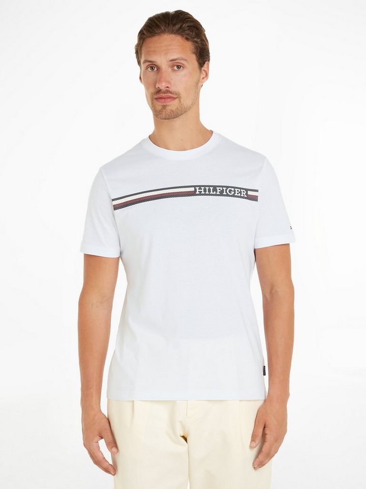 Tommy Hilfiger T Shirt Monotype Chest Stripe Tee Mit Markenlogo Rot