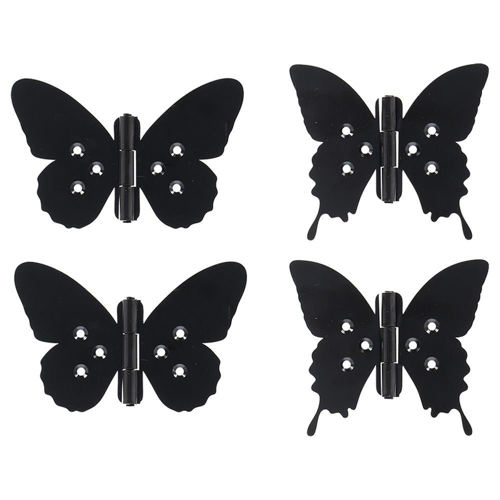 Rivanto Möbelbeschlag Set 2 St Scharnier 2er Set Schmetterling Aus