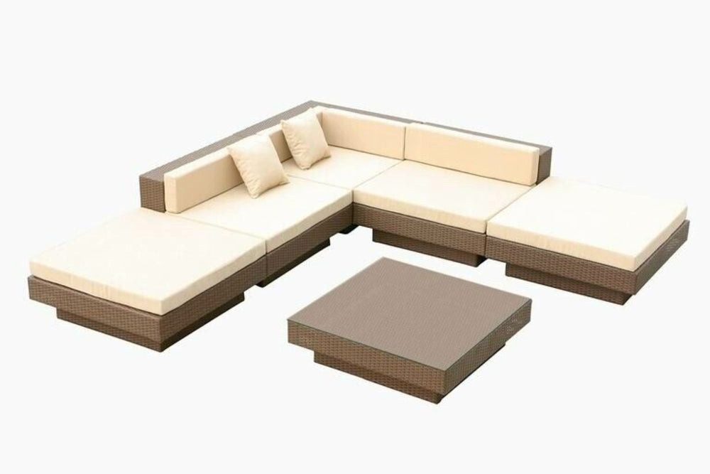 Deko Vertrieb Bayern Gartenlounge Set Luxus Premium Rattan Lounge Set