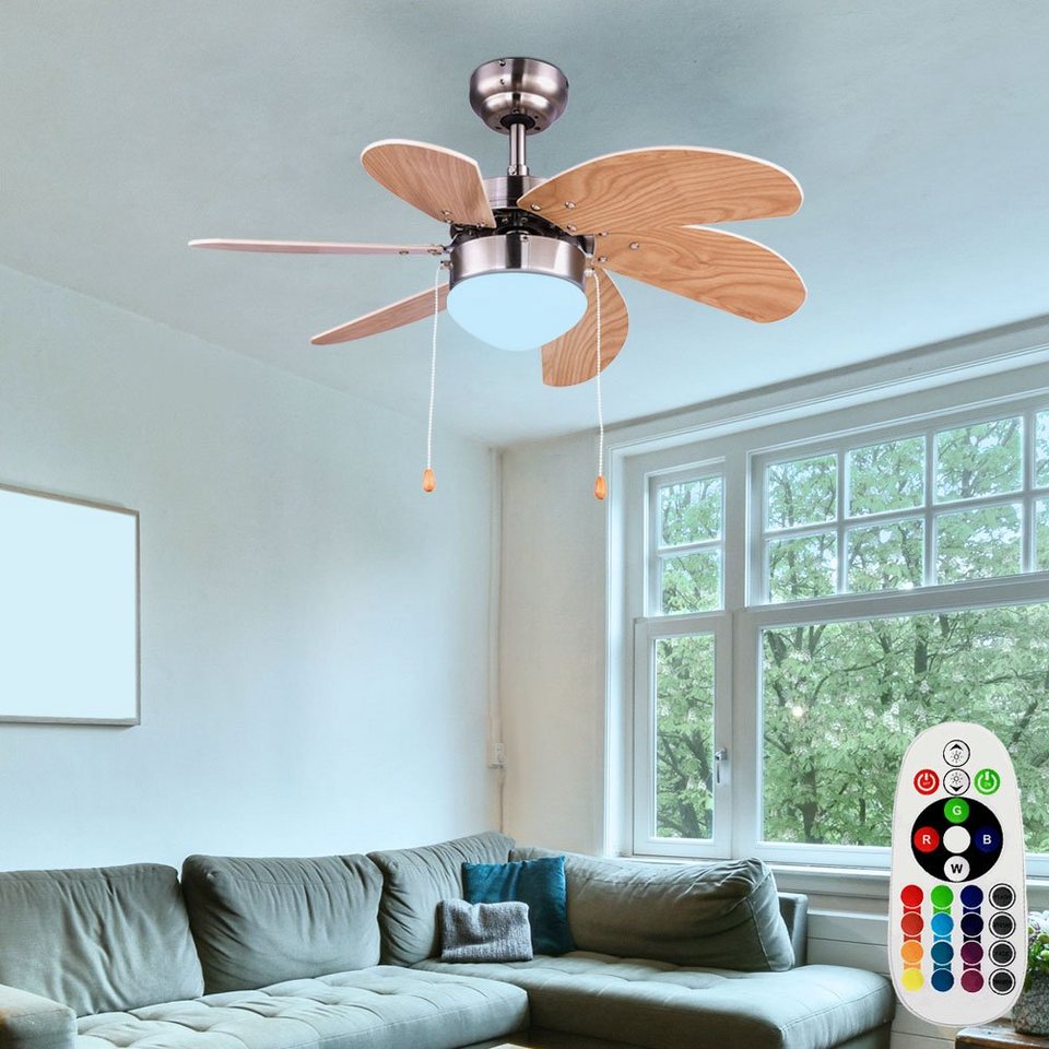 Etc Shop Deckenventilator Deckenventilator Mit Rgb Led Farbwechsler