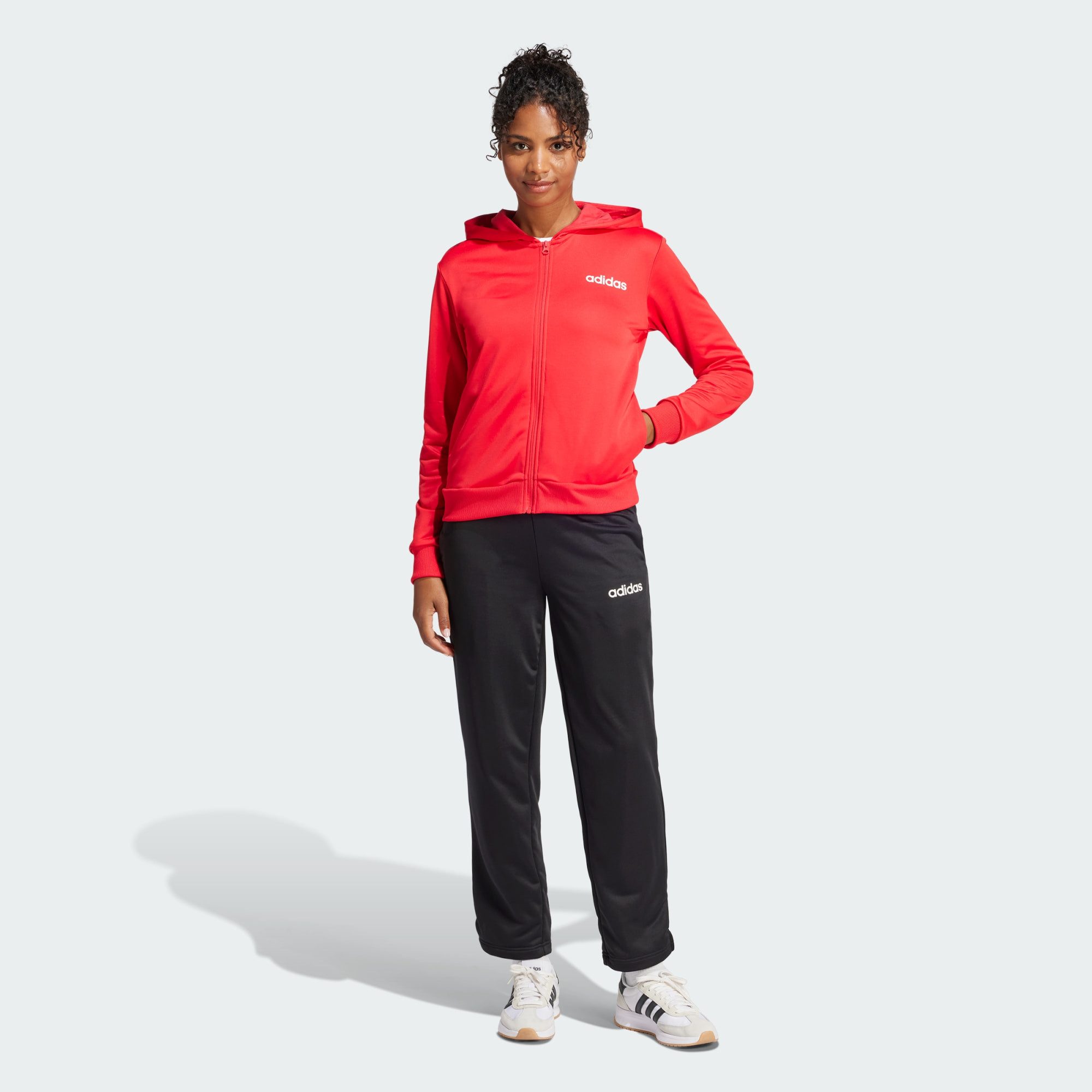 adidas Sportswear Trainingsanzug W LINEAR TS (2-tlg), Durchgehender ...
