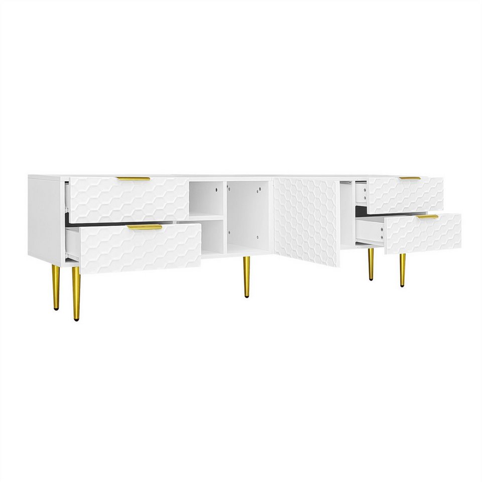 Autolock Tv Schrank Tv Schranklowboard Mit Strukturierten Türentv