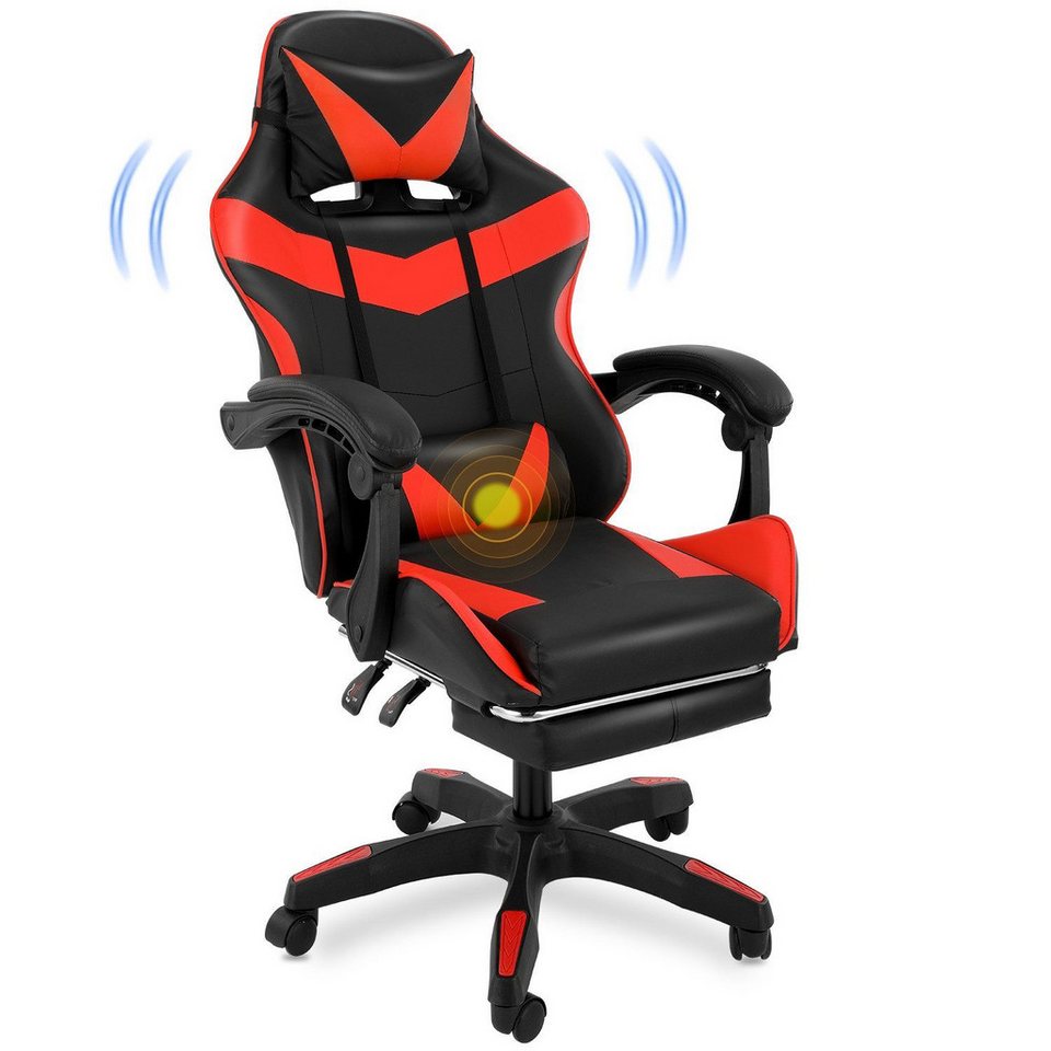 Wilgoon Gaming Chair Gaming Stuhl Bürostuhl Mit Massagefunktion