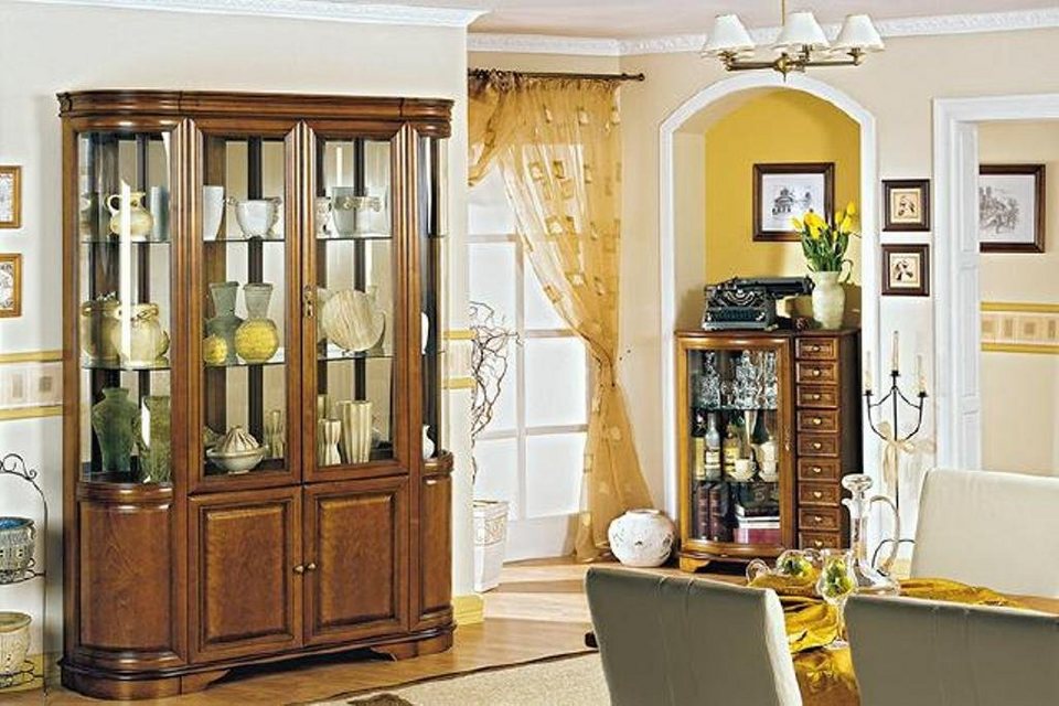 Jvmoebel Wohnzimmer Set Klassiches Vitrine Kommode Vitrinen Kommoden 2