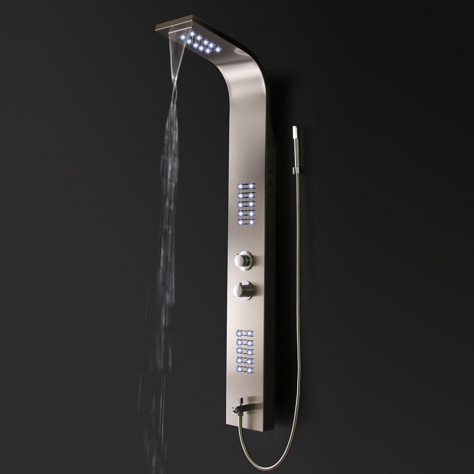 Home Deluxe Duschsystem Duschpaneel Orinoco Höhe 156 Cm Mit Led