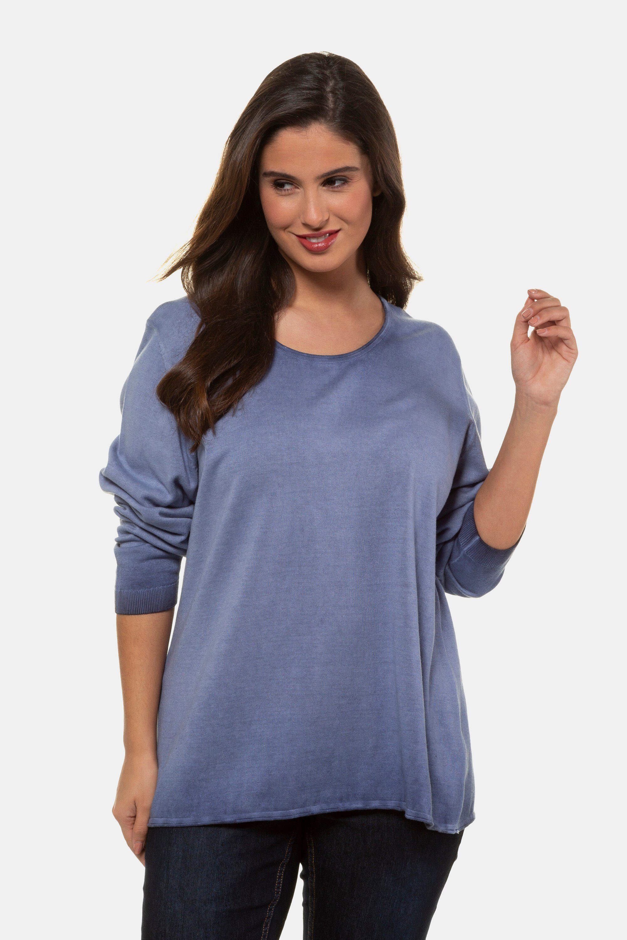Ulla Popken Strickpullover bis 64 Pullover cold dyed weicher Feinstrick